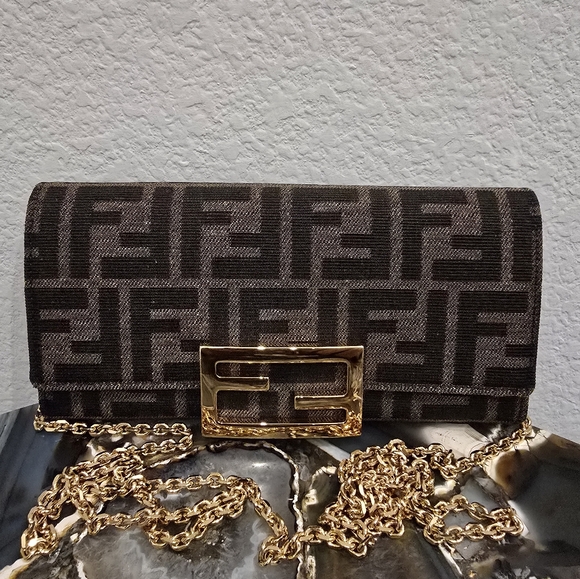 Fendi | Bags | Fendi Ff Motif Wallet On Chain Crossbody Bag | Poshmark